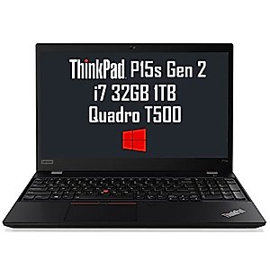 2023 Lenovo ThinkPad P15s Gen 2 15.6" FHD (Intel i7-1165G7, 32GB RAM, 1TB PCIe SSD, T500 Graphics) Mobile Workstation Laptop, Backlit, Fingerprint, 2 x Thunderbolt 4, 3-Year Warranty, Win 10 / 11 Pro