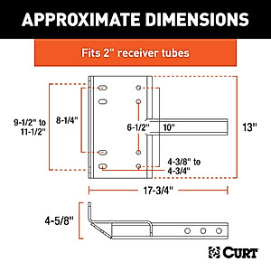 CURT 31010 Trailer Hitch Winch Mount for 2-Inch Receiver