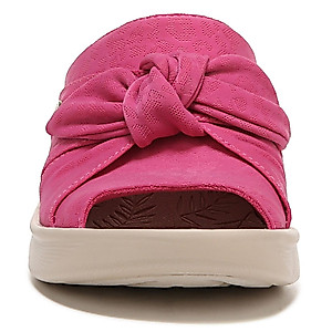 BZees Womens Smile Slide Sandal, Pink, 9 Wide US