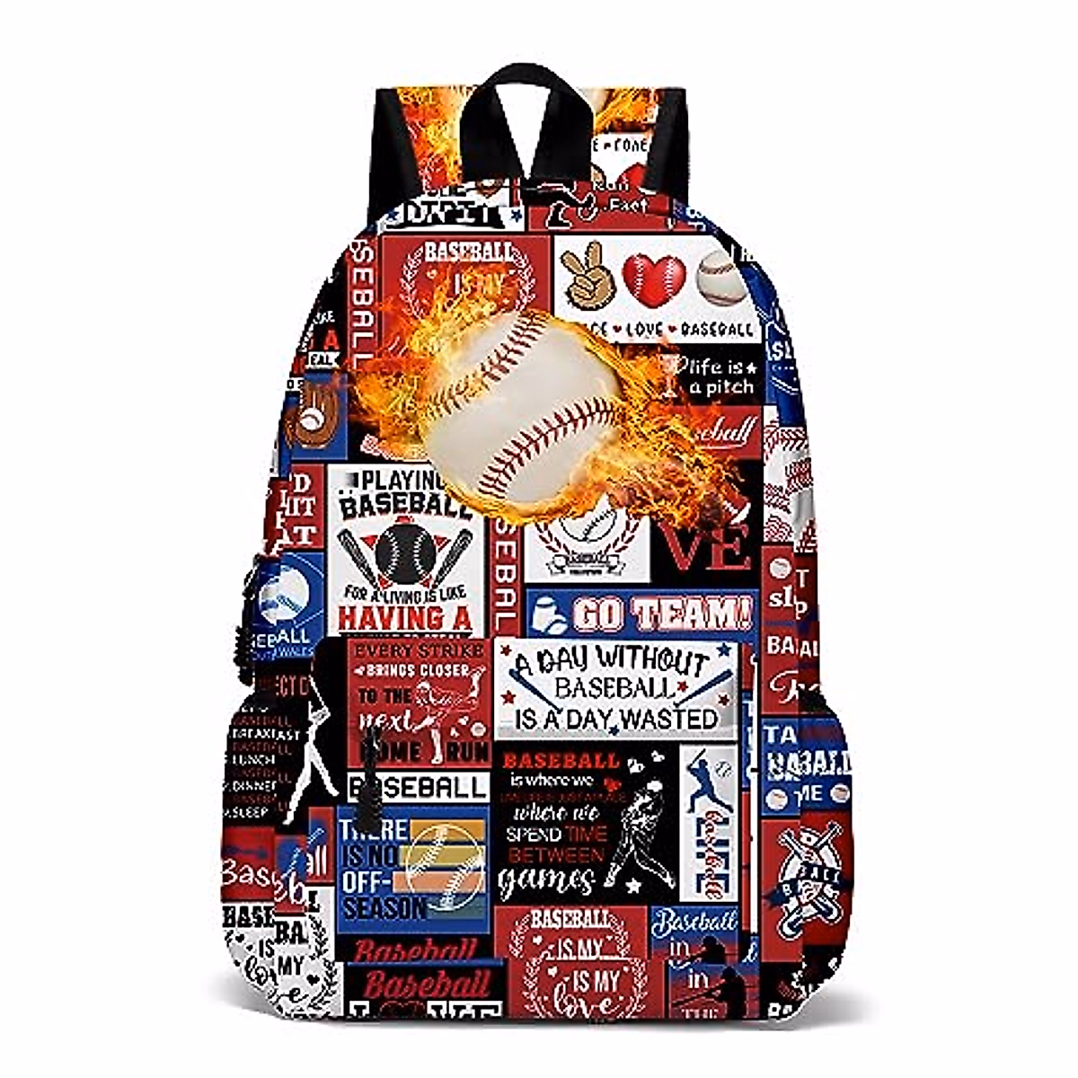 Rovozar Baseball Backpack 17 Inch Sport Laptop Backpack For Adult Men Large Baseball Bags for Travel Hiking Camping Daypack