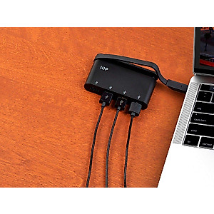 Monoprice 133570 USB-C to 4-Port/USB 3.0 Hub Adapter - Black with Folding USB Type-C Connector - Mobile Series