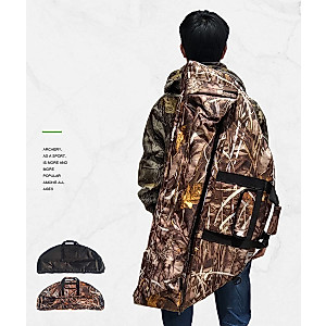 UNISTRENGH Canvas Compound Bow Soft Cases Compound Bow Carry Tote Shoulder Bag with Arrow Pocket (Camouflage #1, 45.3''L x 17.7''W)