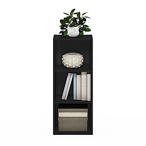 Furinno Luder Bookcase / Book / Storage , 3-Tier, Blackwood