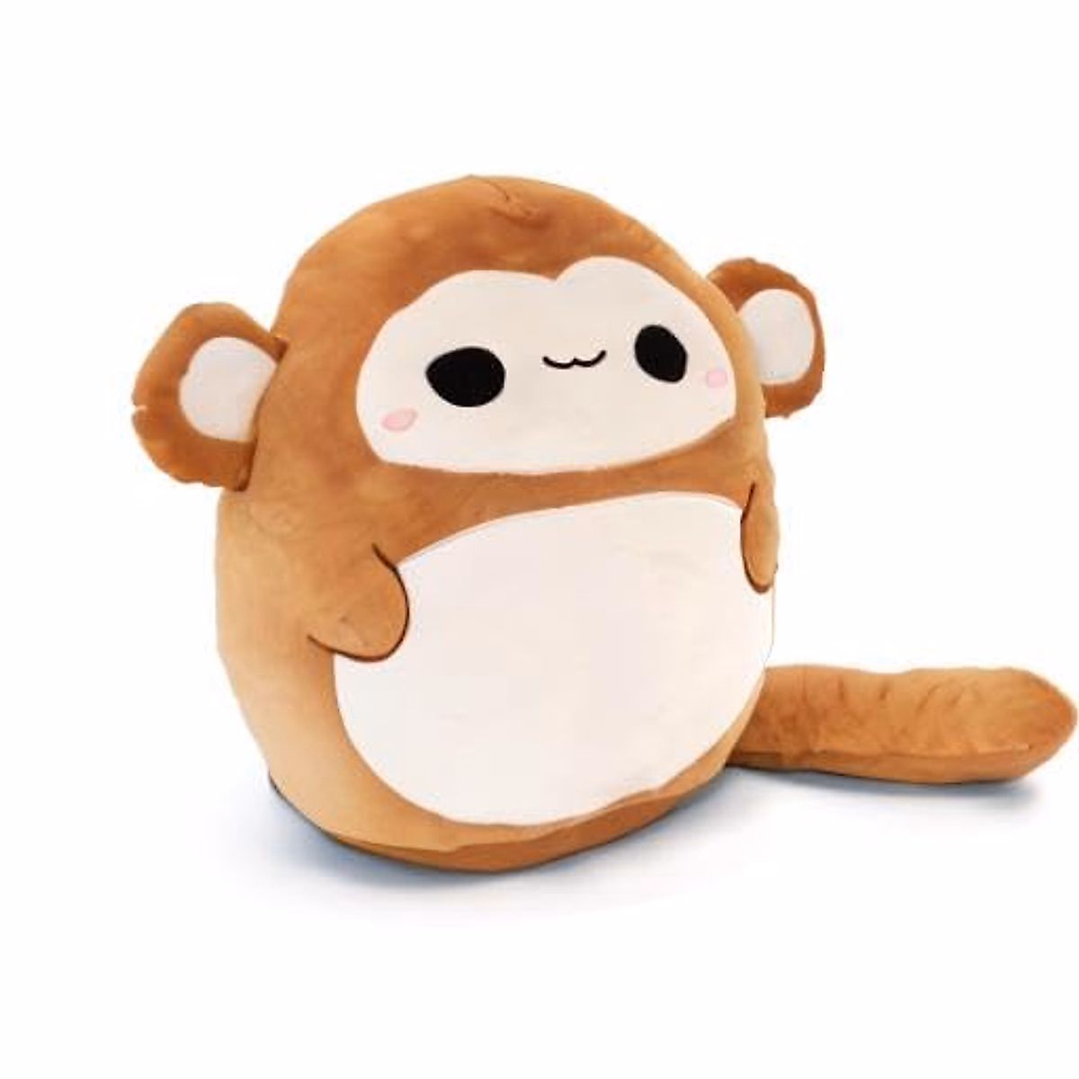Snuggaboos Jumbo 17 Inch Mia The Monkey Plush Squish Pillow Original: Super Soft Cute Stuffed Animal Toy with Extra Long Tail - Perfect Plushie Gift for Kids, Adults and Baby