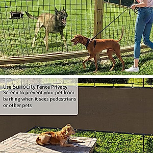 Sunocity Privacy Screen Fence,5ftx25ft Heavy Duty 90% Blockage 175 GSM Fencing Mesh Net Cover for Backyard Garden Yard Outdoor Wall 40 Cable Zip Ties Included Brown