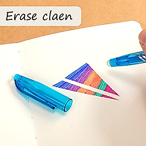 RIANCY Erasable Pens, Erasable Gel Ink Rollerball Pens, ink pens,Fine Point 0.5mm, Rolling Ball Pens with Eraser,4 Black & 4 Blue Erasable Gel Ink Pen for Drawing Writing Planner School Supplies Gift