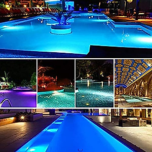 Wosune Landscape Lights, Pool Light Practical for Underwater Lighting for Garden Engineering Design for Public Fountain Squares for Courtyard Swimming Pools(SL-8001)