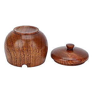 Seasoning Jar Sour Jujube Wood Condiment Jar Japanese Safe Dustproof Classic Flip Top Spice Jar for Kitchen(#2)