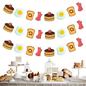 Sursurprise Brunch Themed Party Decorations, 3Pcs Brunch Breakfast Banner Kit, Let’s Brunch Birthday Baby Shower Bachelorette Bridal Shower Party Decorations Supplies