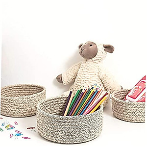 NUSITOU 3pcs Woven Storage Basket Storage Baskets Wicker Storage Bins Kids Storage Bins Woven Storage Organizer Flower Planter Basket Small Woven Baskets Woven Snacks Basket Manual