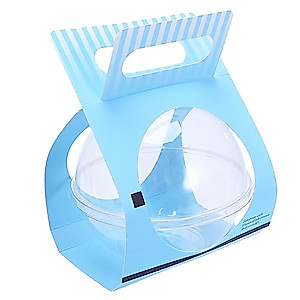 HEMOTON 10pcs Wedding Goodie Box Mini Cake Dome Wedding Favor Boxes Red Pasties Clear Plastic Container Mini Muffin Ball Shape Cake Box Plastic Cake Container Transparent Cake Container