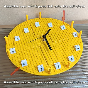 Building Accessories Minifigure Display Case,Memorabilia Display Case for Figures,Box Frame for Wall Top with Dust Protection,kids Figures Blocks clock,Toy Storage Box,Birthday gift for Children