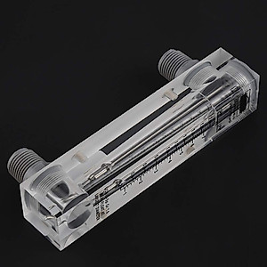 Liquid Flowmeter, Water Meter Panel Type Glass Liquid Flowmeter 0.2-2GPM/1-7LPM Water Measuring Meter