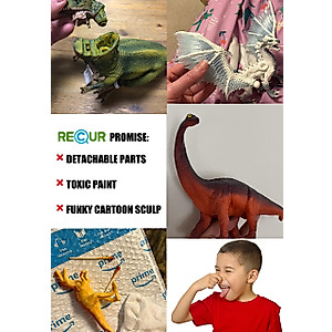 RECUR 13" Brachiosaurus Dinosaur Toys Jurassic Figure Toy for Kids World Safe Odorless Hand-Painted Figurines Realistic Design Replica Collectors Gift Ages 3 +