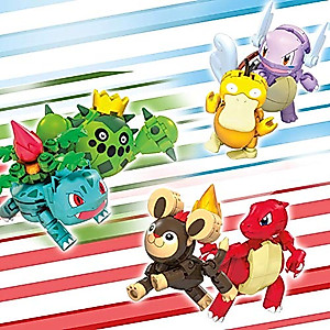 MEGA Pokémon Action Figure Building Toys Set for Kids, Trainer Team Challenge with 276 Pieces, 6 Poseable Characters and Accessories