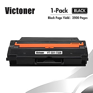 VICTONER Compatible B1260dn B1265dfw Toner Cartridge Replacement for Dell 331-7328 B1260 B1265 for Dell 1260 B126x Printer Ink (Black, 1-Pack)