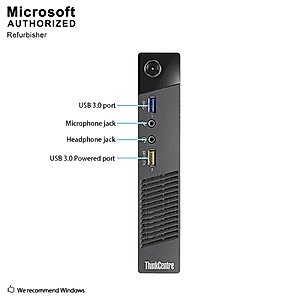 Lenovo ThinkCentre M73P Tiny Mini Business Desktop Computer, Intel Dual-Core i5-4570T Processor up to 3.60 GHz, 16GB RAM, 240GB SSD, WiFi, Windows 10 Pro (Renewed)