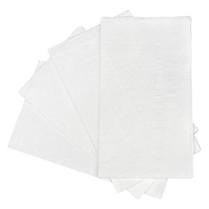 MULMEHË Premium 2-Ply 1/8 Fold Dinner Napkin for Restaurants, Catering, Home, and Events, 15x16", White, 150 Pack