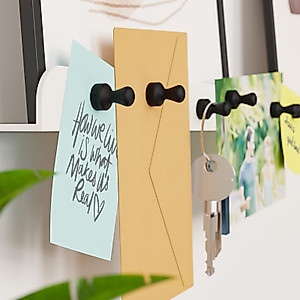 SMART&COOL Black 20 Pack Strong Silicone Push Pin Magnets, Anti Scratch Fridge Magnets, Small Push Pin Magnets, Magnets for Refrigerator, Whiteboard, Kitchen, School