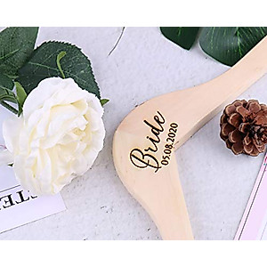 Personalized Wedding Dress Hanger Engraved Wood Custom Bridal Party Bridesmaid Gift Anniversary Wife Gift