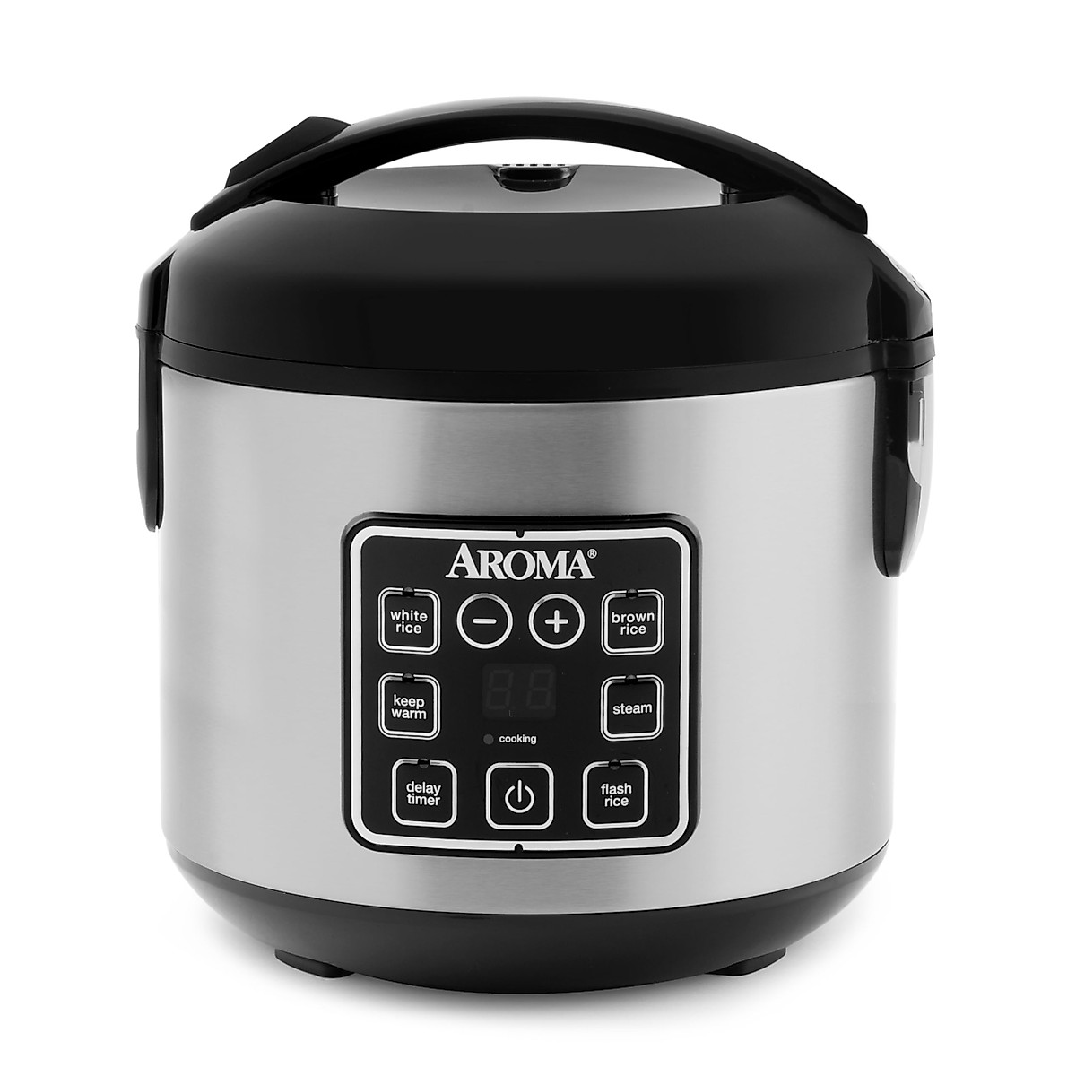 Aroma Housewares ARC-914SBD Digital Cool-Touch Rice Grain Cooker and Food Steamer, Stainless, Silver, 4-Cup (Uncooked) / 8-Cup (Cooked)