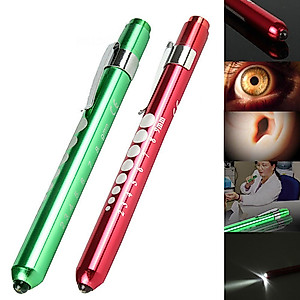 Bluelans® Pen Light Reusable LED Medical Penlight with Pupil Gauge for Nurses Doctors with Pocket Clip (Blue)