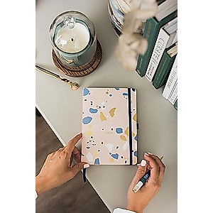 Busy B Day A Page Diary January to December 2024 - A5 Terrazzo - Daily Planner with Lined Pages, Notes and Year Planner