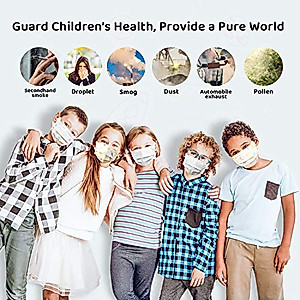 Vivtone Disposable Kids Face Mask, Wide Strap, 3-Ply, 50PCS, Space Ship