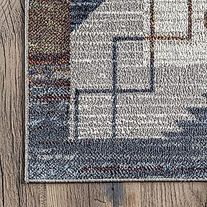 nuLOOM Kajal Machine Washable Southwestern Geometric Area Rug, 8' x 10', Beige