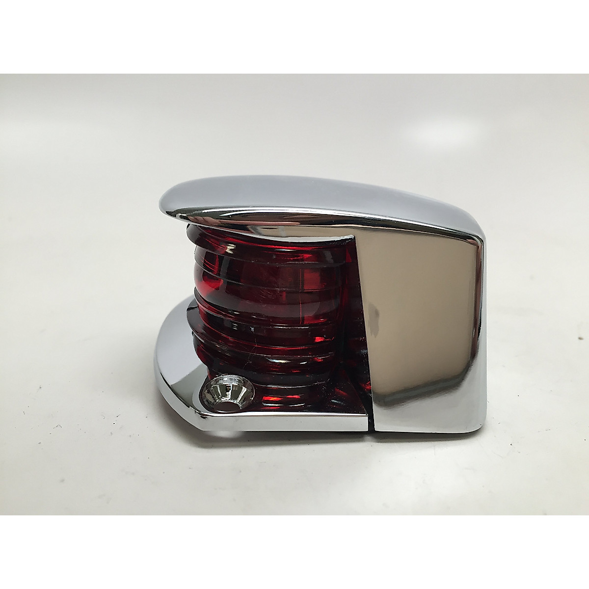 MARINE BOAT NAVIGATION RED GREEN CHROME PLATED HOUSING BI-COLOR BOW LIGHT BULB