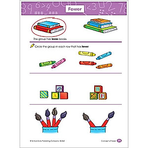 School Zone Big Math Workbook for Kindergarten & 1st Grade: Numbers, Addition, Subtraction, Shapes, Patterns, Graphs, Time, Money, and More (Big Workbook)
