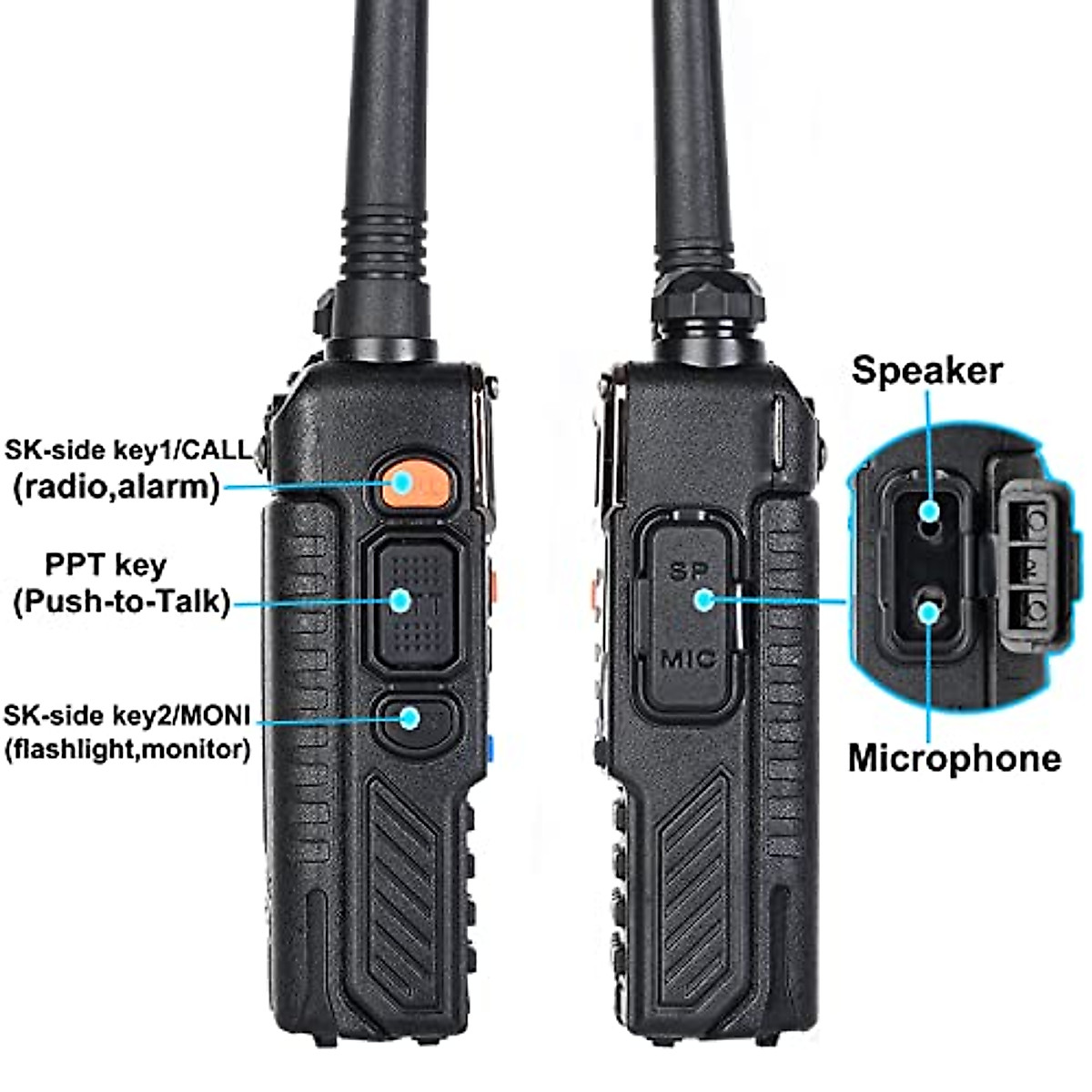 BaoFeng UV-5RE 8W Ham Radio,UHF VHF Radio Dual Band with 2800mAh Li-ion Battery Portable Walkie Talkies Amateur Portable Radio Transceiver with Includes Full Kit