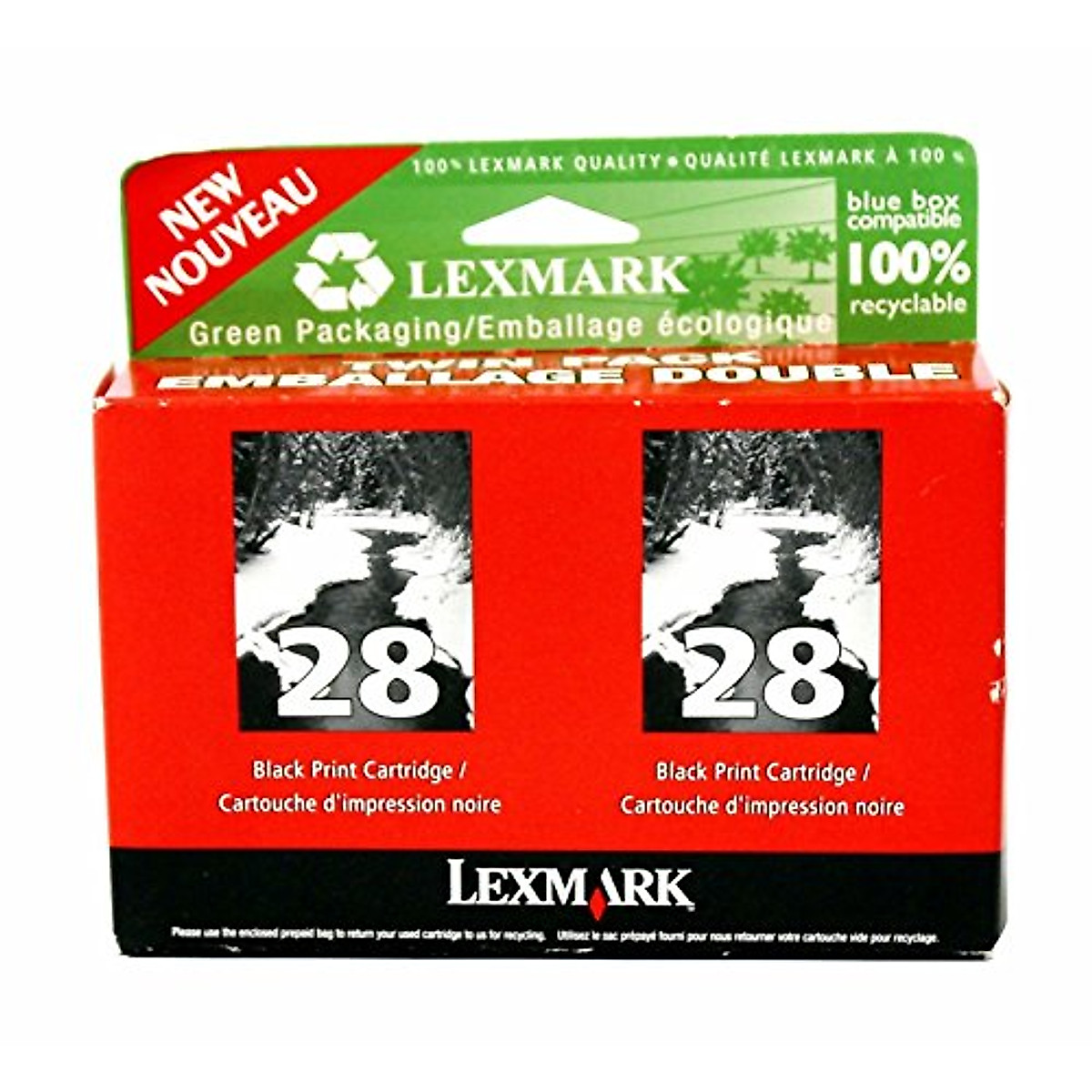 Lexmark 28 Black Twin Pack 18C1570KIT Genuine OEM New In Full Retail Packaging
