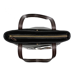 Chala Group Deluxe Vegan Leather Every Day Tote Bag Purse : 13.5 x 14 inches (Paw Print)