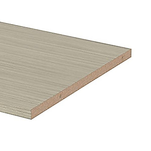 Easy Track RS1436-CGON Wood 12 Inch Organizer Closet Shelves Compatible with Easy Track Closet Kits for Additional Storage, Weathered Grey (2 Pack)