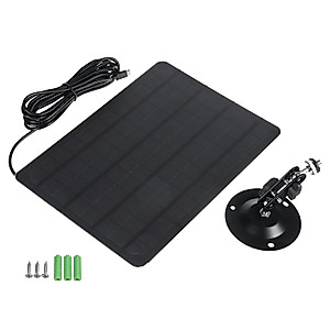 XIXIAN 10W 6V Micro USB Solar Panel 2000mAh 360-degree Rotation Waterproof Wall Mounted Monocrystal Silicon Solar Plate for USB Camera