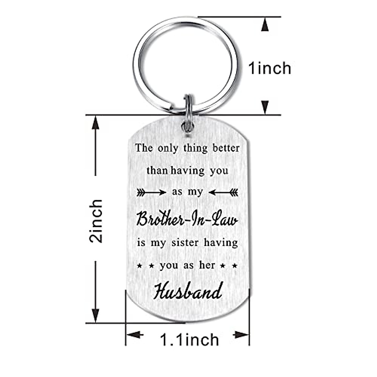 Brother-in-law Gifts, Best Brother in Law Ever Keychain, Personalized Brother in law Birthday Jewelry, Father's day Present for My Brother-in-law