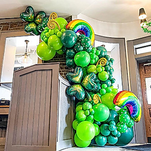 Green Balloons, 100Pcs 12 inch Bright Dark Green Latex Balloons Round Helium Emerald Green Balloons for Birthday Wedding Anniversary Graduation Party Backdrop Decorations