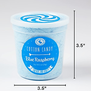 Blue Raspberry Cotton Candy Favors (Gift Set of 4) - Unique Ideas for Holidays, Birthdays, Celebrations, Party Favors