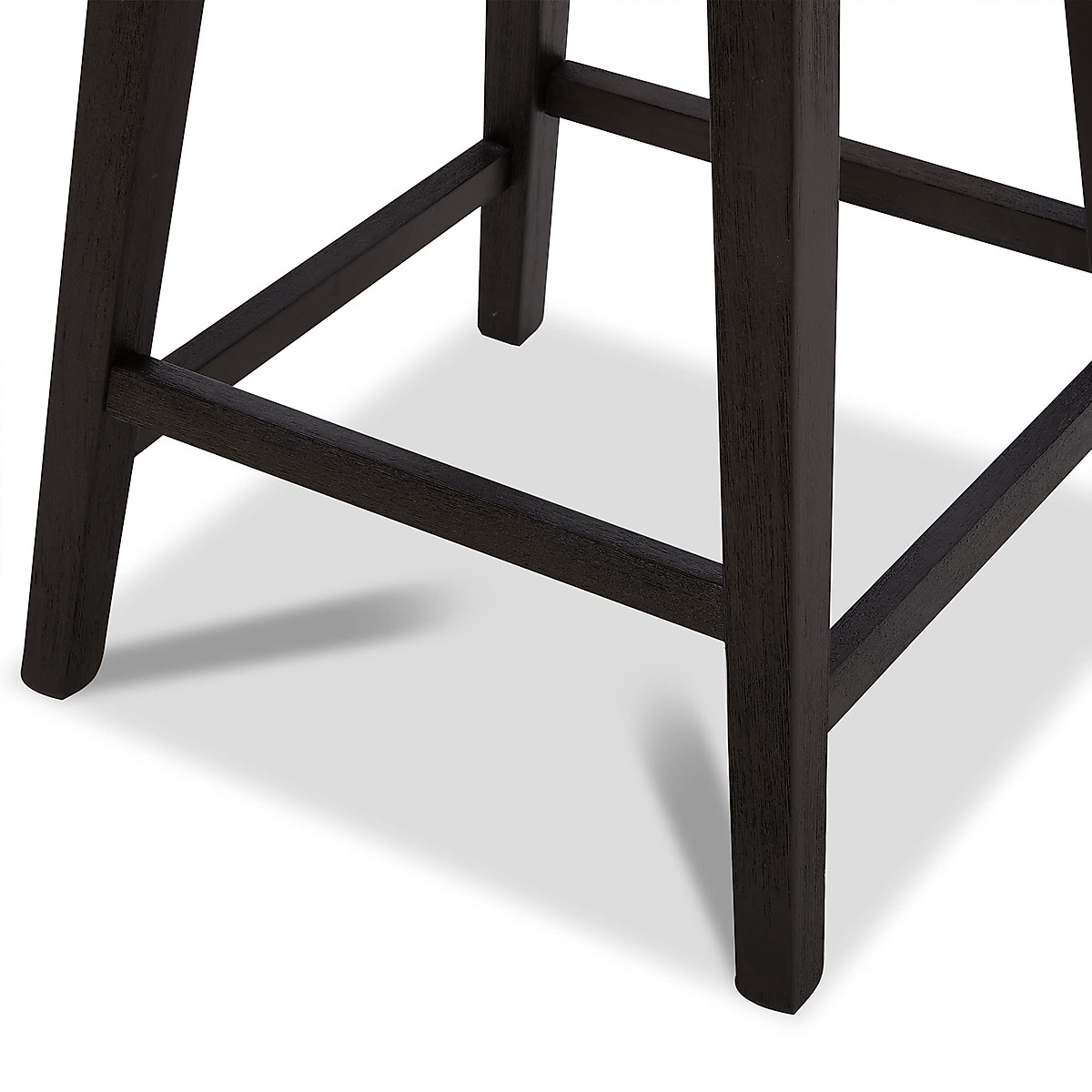 Watson & Whitely 360° Swivel Barstools Set of 2 for Kitchen Island, Easy to Clean Fabric Upholstered Counter Height Bar Stool with Back and Solid Wood Legs, 26" H Seat, White (Multi-Colored)