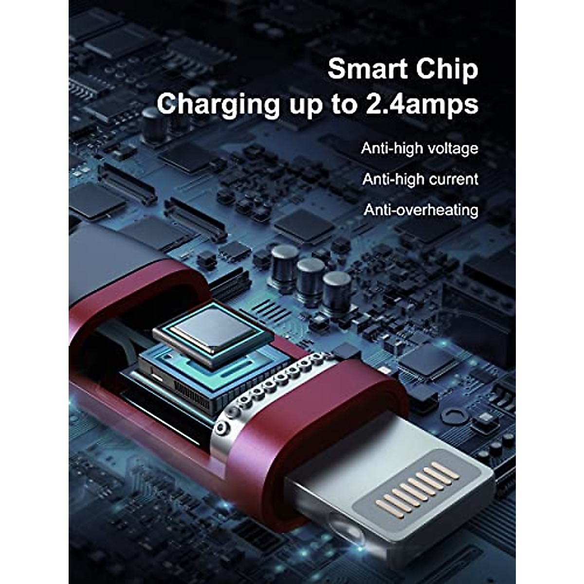 Dasku Lightning Cable 3ft 3Pack Nylon Braided Heavy Duty iPhone Charger Cable Cord Black Compatible with iPhone 14/13 / 12/11 / Pro Max/X/Xs Max/Xr /8 Plus/ 7 Plus/ 6S Plus / 6 Plus/iPad Mini/Air