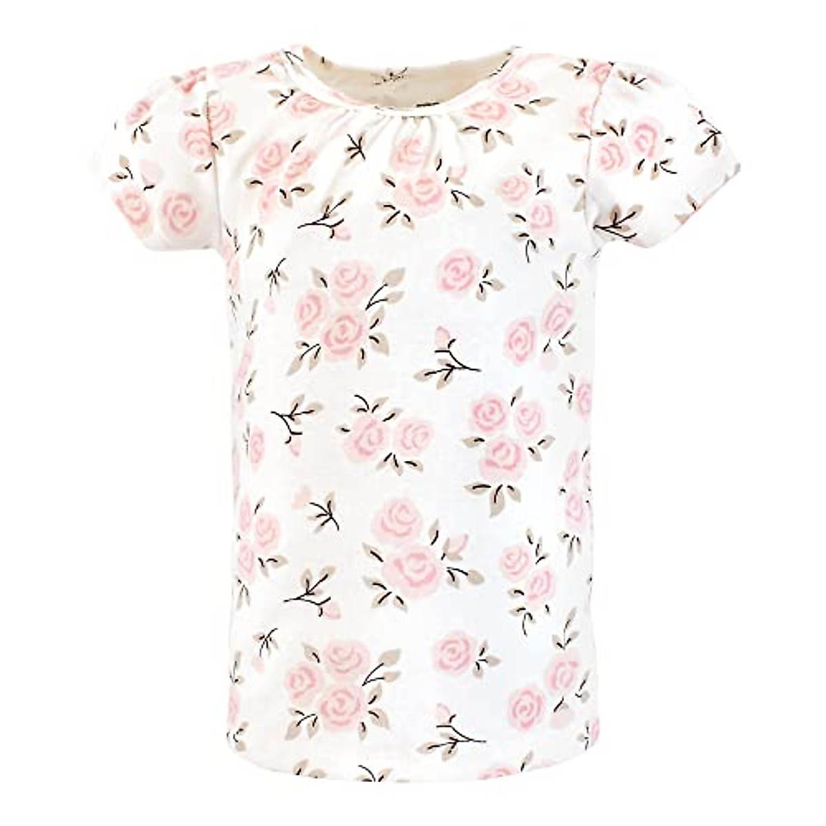 Hudson Baby Unisex Baby Short Sleeve T-Shirts, Cinnamon Pink Prints, 12-18 Months