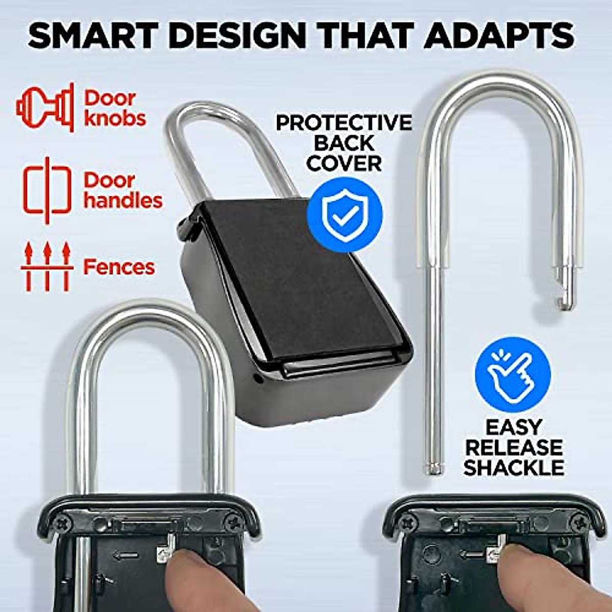 Lion Locks 12-Pack Alpha Key Storage Lockbox, Set-Your-Own Code Lock, Portable Key Holder, Rust-Proof Secure Outdoor Safe, Hide-a-Key Safe Box, Lock Box, Airbnb, Construction (12-Pack/Black)