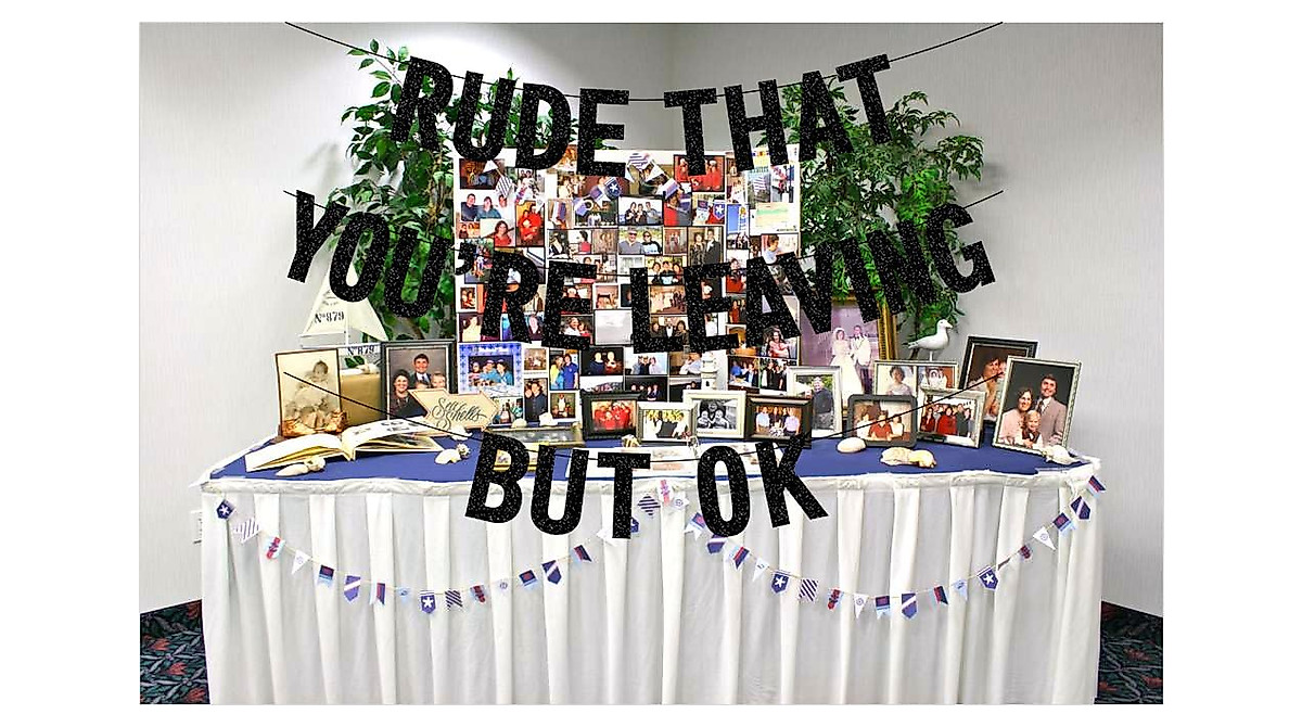 Rude That You're Leaving Banner for Coworkers - Office Party Decor