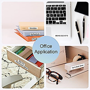 MarkDomain Replacement for DYMO D1 Label Tape 45013 A45013 S0720530 Black on White 1/2 Inch Label Maker Refill, Compatible with DYMO LabelManager 160 280 210D 360D 420P COLORPOP Label Makers, 5 Pack