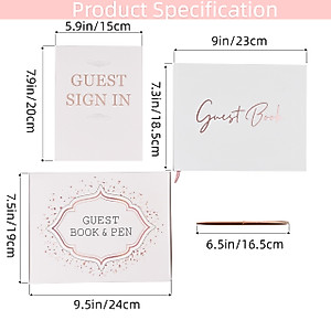 XCZBX Wedding Guest Book,Wedding Guest Book with Pen,Polaroid Guest Book for Wedding Reception,Baby Shower, Birthdays, Graduation Parties，Funeral and Special Events （Rose Gold ）