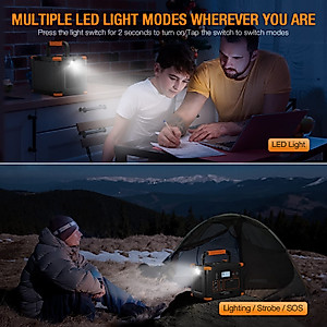 500W Portable Power Station, GRECELL Solar Generator 519Wh (Peak 1000W) Lithium Battery Power Generator with 2*110V AC Outlets, Mobile Battery Backup Pack for RV Trip Camping, Outdoor Adventure, Home