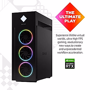 HP OMEN 45L Gaming Desktop, 13th Generation Intel Core i9-13900KF, 16 GB RAM, 1 TB Solid State Drive, NVIDIA GeForce RTX 4070 Ti Graphics, Windows 11 Home, GT22-1082 (2023)