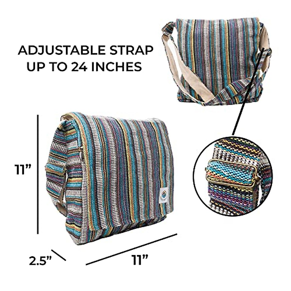 Messenger Bag For Women Men Crossbody Bags For Men Shoulder Bag Multiple Compartments Hobo Hippie Beach Bag Lightweight Canvas Tote Bag