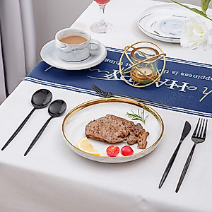 Joincook 40 Piece Black Silverware Set, Stainless Steel Flatware Cutlery Set Service for 8 Including Forks Spoons Knives,Kitchen Utensil Set,Tableware for Home and Restaurant, Dishwasher Safe